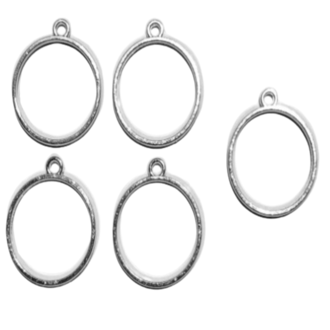 Silver Round Open-Back Pendant Bezel (UV Resin | DIY Jewellery) – The ...